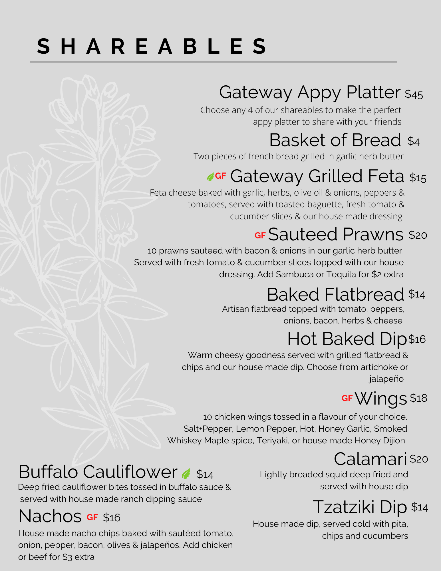 DINNER MENU – Gateway Grill